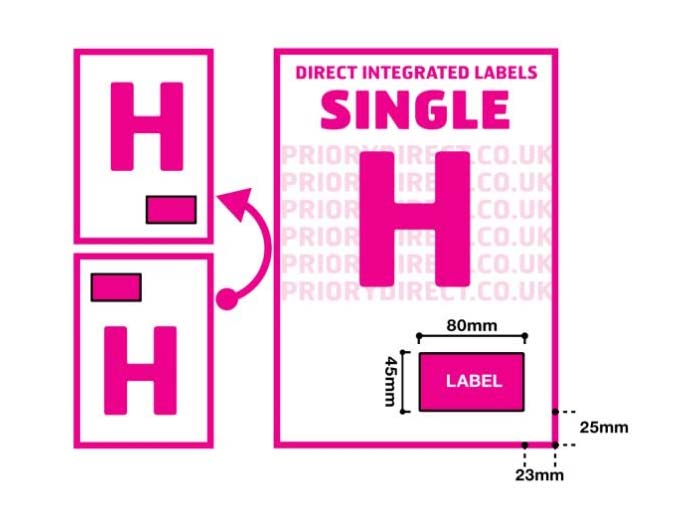 Single Integrated Labels Style UP - 1000 Sheets | Priory Direct