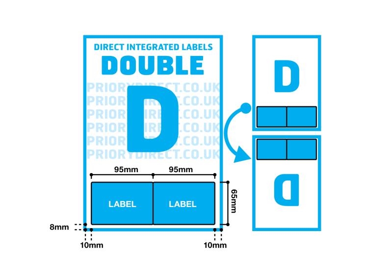 Double Integrated Labels Style D - 100 Sheets | Priory Direct