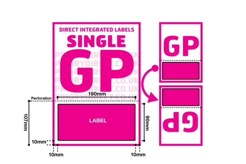 Single Integrated Labels Style GP - 100 Sheets - Bulk Savings
