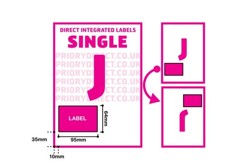 Single Integrated Labels Style J - 100 Sheets | Priory Direct