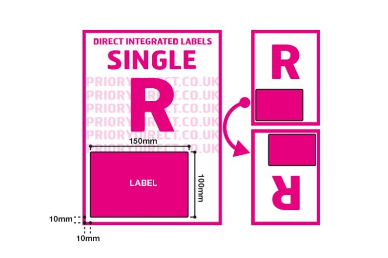 Single Integrated Labels Style R - 100 Sheets | Priory Direct