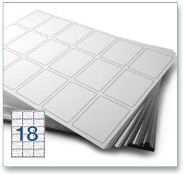 Printer Labels - 18 Per Sheet - Round Corner Labels - 100 Sheets