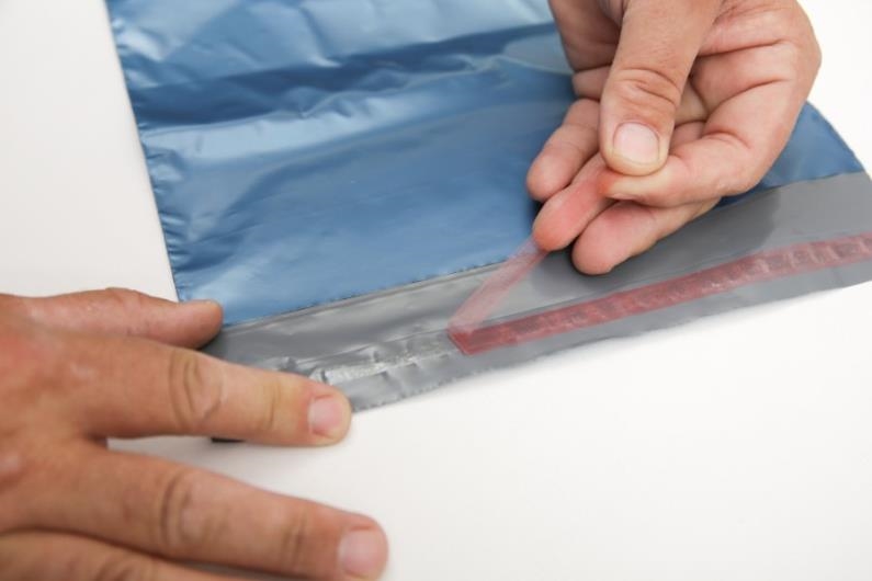 600 x 715mm Metallic Blue Poly Mailers - Wholesale Supplier