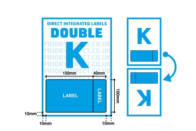 Double Integrated Labels Style K - 1000 Sheets - Bulk Savings