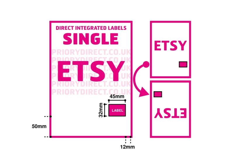 Single Integrated Labels Style Etsy - 1000 Sheets