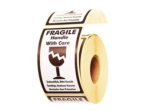 Fragile Labels - 70mm x 120mm | Priory Direct