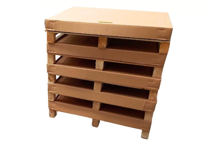 Cardboard Euro Pallet Boxes - With Pallet - 1170 x 770 x 660mm