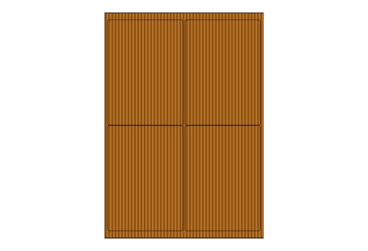 Kraft Printer Labels - 4 Per Sheet - Round Corners | Priory Direct