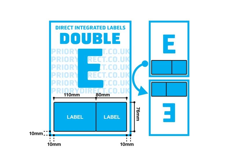 Double Integrated Labels Style E - 1000 Sheets - Bulk Savings