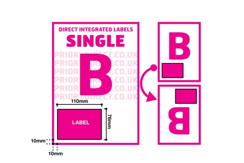Single Integrated Labels Style B - 1000 Sheets - Bulk Savings