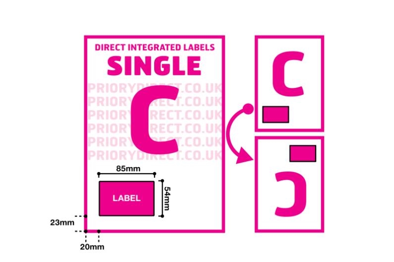 Single Integrated Labels Style C - 1000 Sheets - Europes #1