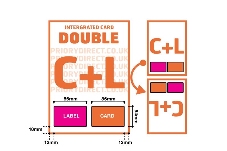 Single Integrated Card And Label - 50 Sheets | Priory Direct