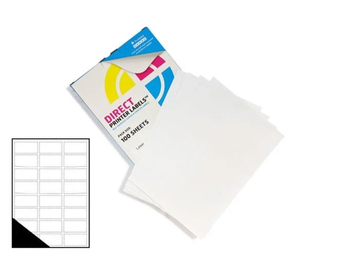 Printer Labels - 24 Per Sheet - 100 Sheet Packs, Round Corner Labels
