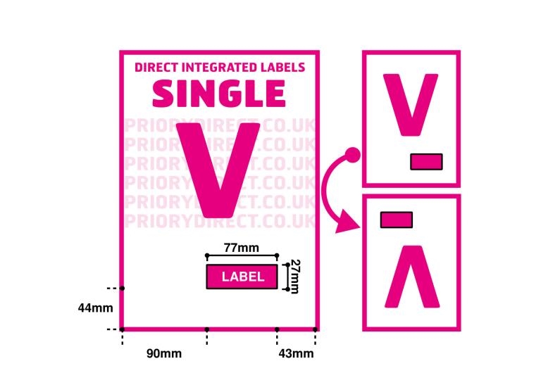 Single Integrated Labels Style V - 1000 Sheets - Bulk Savings