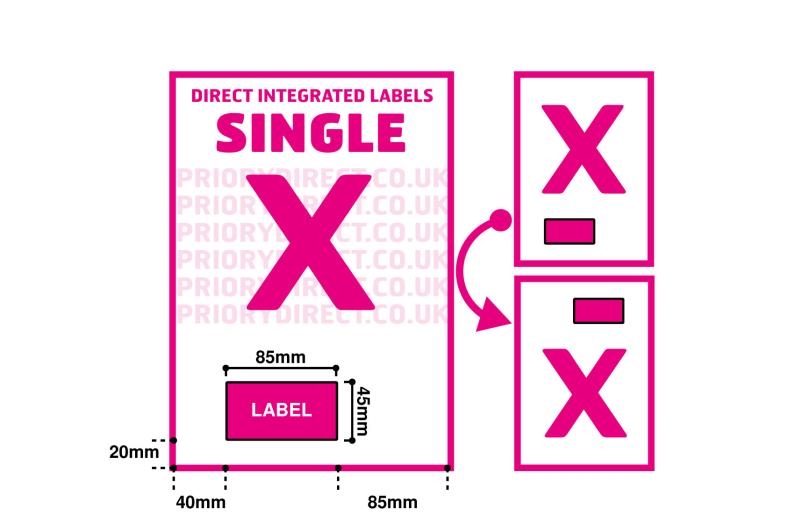 Single Integrated Label Style X - 100 Sheets | Priory Direct