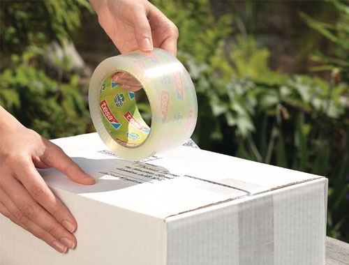 50mm x 66m Tesa Recycled Packing Tape - Clear - 6 Rolls | Priory Direct