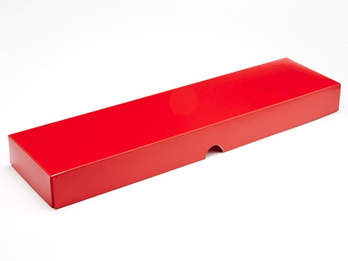 Narrow Red Gift Box Lids | 310 x 82 x 32mm